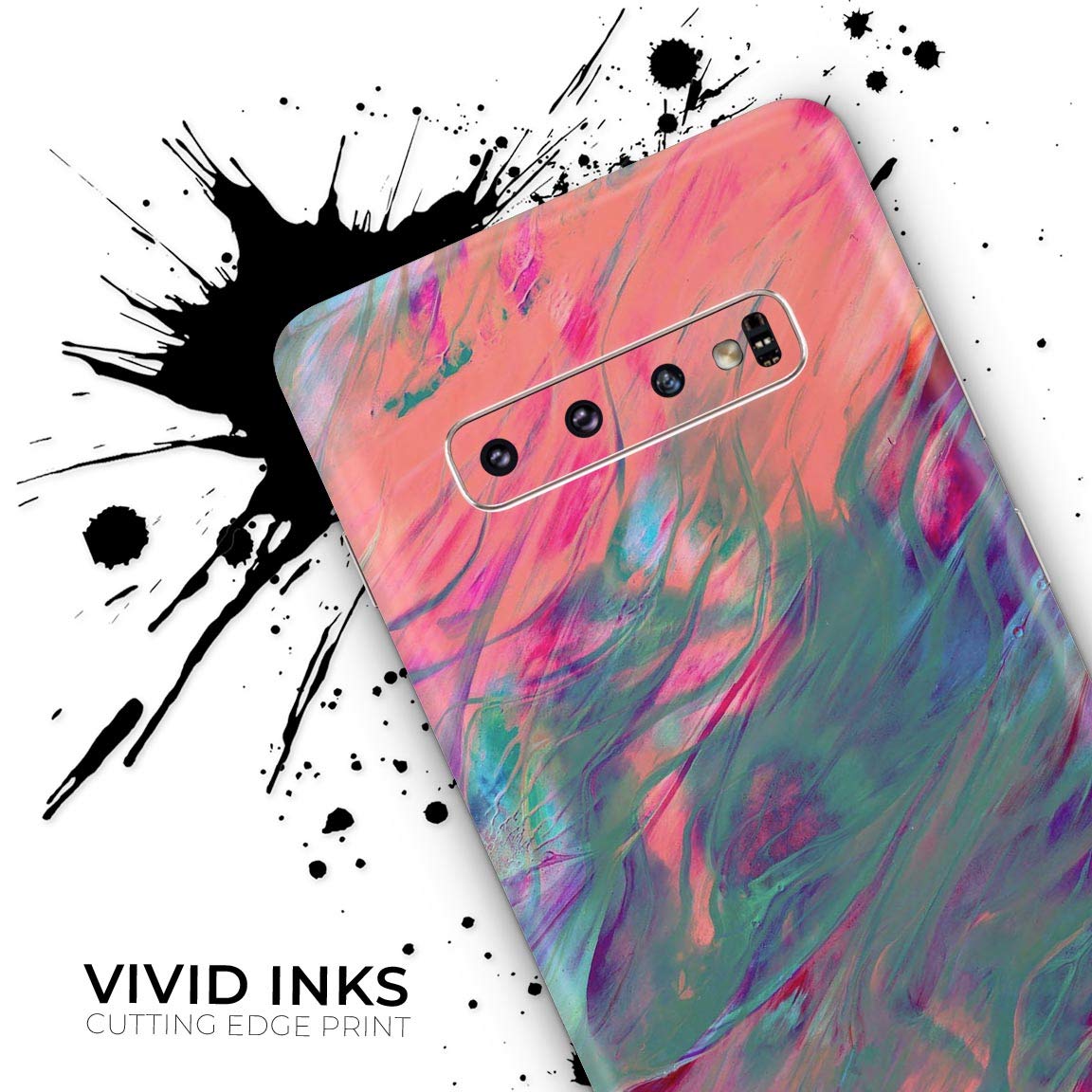 DesignSkinz Liquid Abstract Paint Remix V19 Protective Vinyl Decal Wrap Skin Cover Compatible with The Samsung Galaxy S20 (Screen Trim & Back Glass Skin)