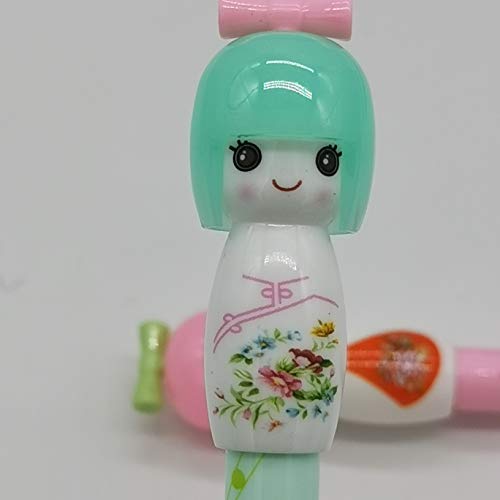 Baby bells Cartoon Small Fresh Japanese Doll colored gel pens, writing 0.38mm black ink roll pen (12PCS)