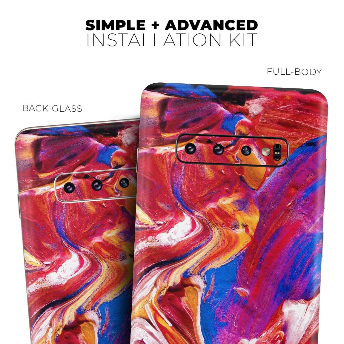 DesignSkinz Liquid Abstract Paint V44 Protective Vinyl Decal Wrap Skin Cover Compatible with The Samsung Galaxy S20 (Screen Trim & Back Glass Skin)