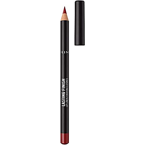 Rimmel Lasting Finish 8HR Soft Lip Liner Pencil - Vibrant, Blendable Formula to Lock Lipstick in Place for 8 Hours - 580 Bitten Red, .04oz