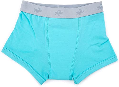 CONNI Kids Training Boxer Pants Soft Shorts Reusable Toddler Potty Training Underwear Waterproof Easy Pull Up Youth Incontinence Aqua Sizes 4-6