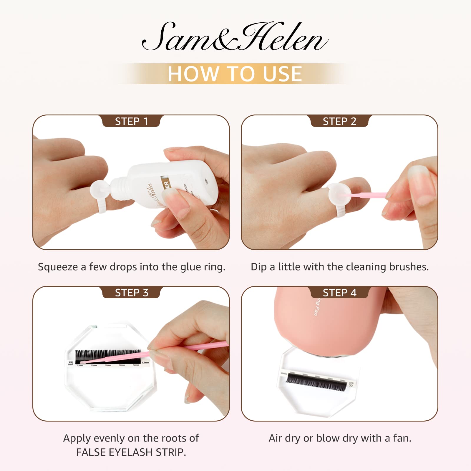 Eyelash Extension Primer Lash Cleanser, Protein Oil Remover, Longer Adhesive Bonding Power Retention, Semi-Permanent Lash Extensions Supplies 15ml by Sam&Helen