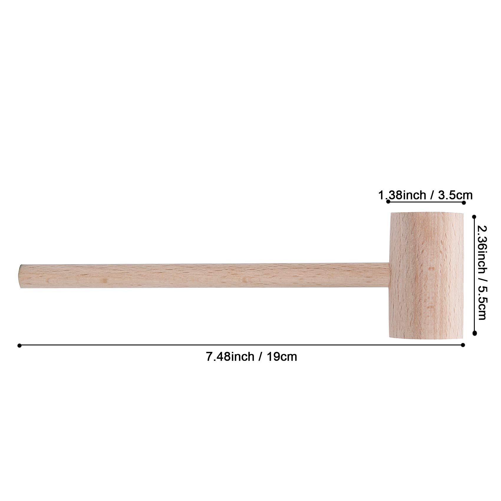 12 Pack Wooden Crab Mallets Natural Hardwood Crab Hammers Lobster Seafood Crackers