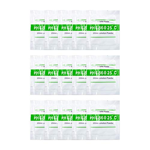 15 Pack 6.86 pH Calibration Solution pH Buffer Powder for Precisely and Easily Calibrated pH Meter/Pen/Tester, pH Calibration Packets