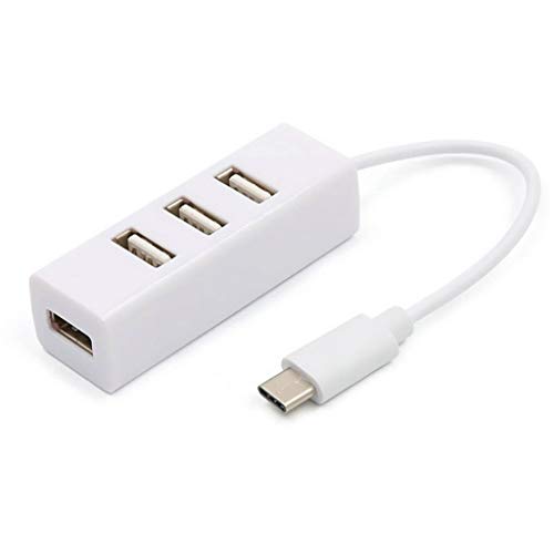 SLSFJLKJ Type-C to 4-Port USB 3.0 Hub USB 3.1 Adapter Drop Shipping Adapter Car Charger Cable Converter (Color : White)