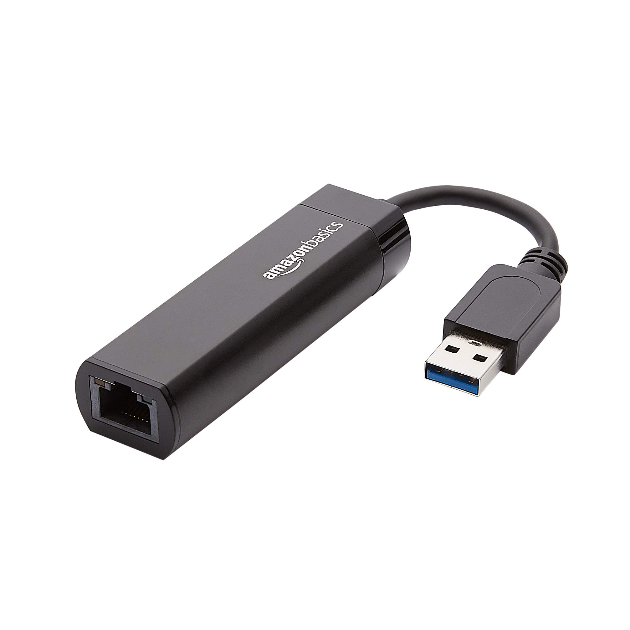 Amazon Basics USB 3.0 to 10/100/1000 Gigabit Ethernet Internet Adapter & RJ45 Cat-6 Ethernet Patch Internet Cable - 3 Foot (0.9 Meters)