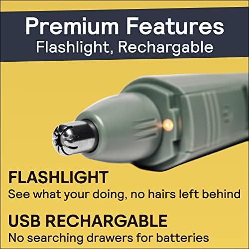 MERIDIAN Nose Nose/Ear Hair Trimmer for Men - Sage