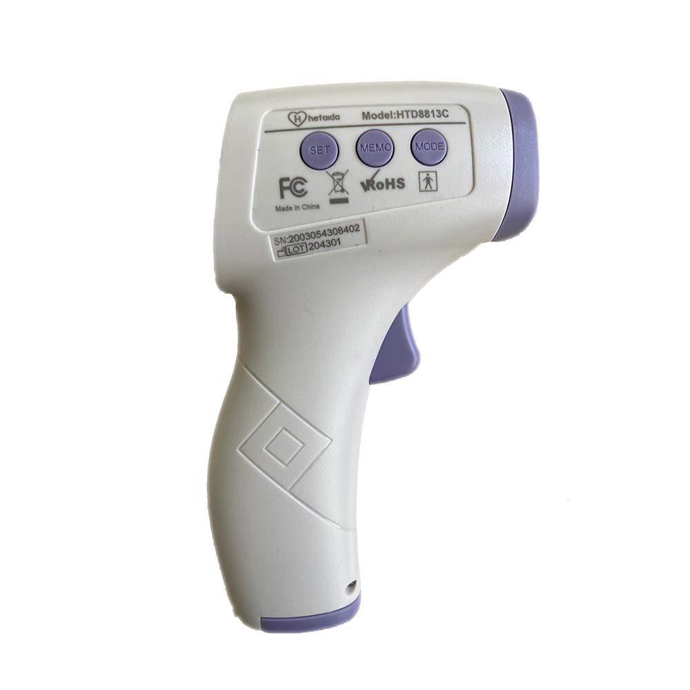 ITA-MED Digital Non-Contact Infrared Forehead Thermometer for Adults & Kids, Accurate Instant Reading, Dual Mode Body & Surface ΛC / ΛF, Intelligent Temperature/Fever Alert, Batteries Included (HTD8813C)