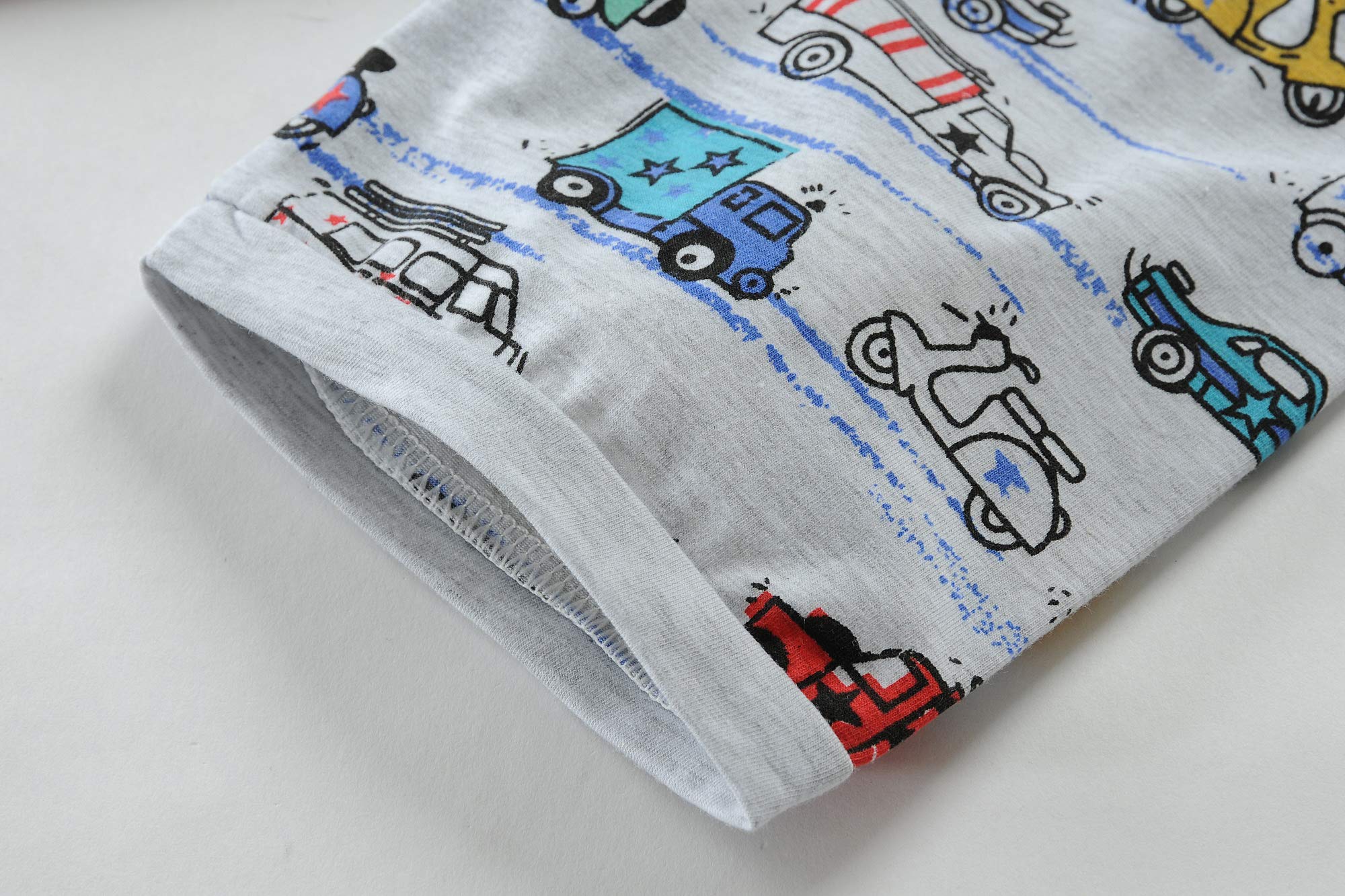 Little Boys Car Pajamas Toddler Boy Short Sleeve Cartoon Sport Short Sets 2 Years