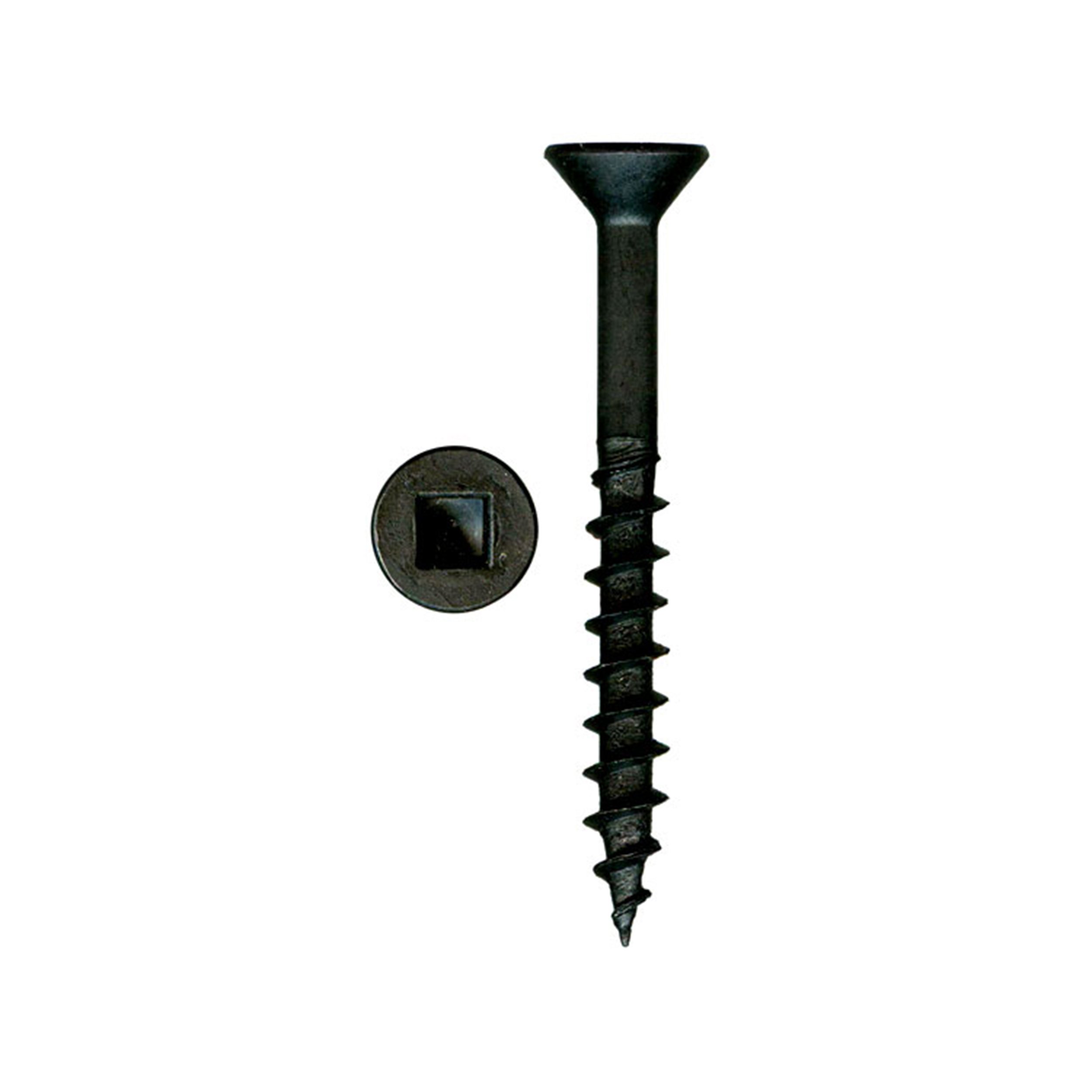 8 x 2 HighPoint XT Square Drive WW Screws, Flat Head, Black Oxide, 100 pc