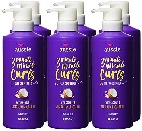 Aussie 3 Minute Miracle Curls Deep Conditioner, 16 Ounce (Pack of 6)