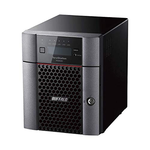 BUFFALO TeraStation WS5420DN Windows Server IoT 2019 8TB (4x2TB) Desktop NAS with Hard Drives Included / 4 Bay / 10GbE / Storage Server / NAS Storage / Network Storage / File Server / Windows Storage