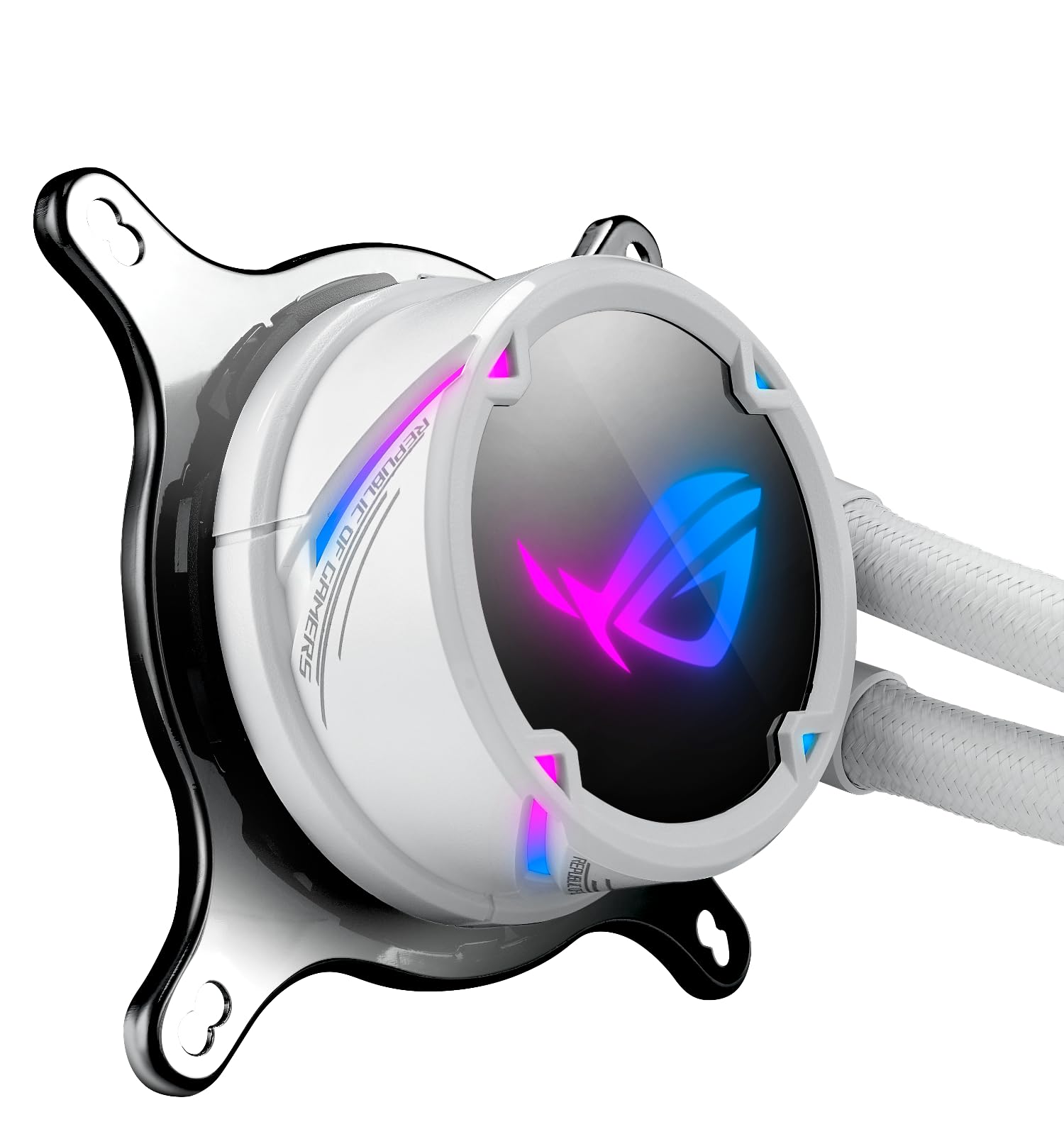 ASUS ROG Strix LC RGB White Edition All-in-One Liquid CPU Cooler (Aura Sync, 3X ROG 120mm Addressable RGB Radiator Fans, White) 360mm