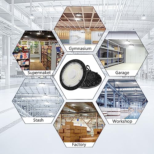 20 Pack 200W UFO LED High Bay Light, 20000LM Non-Dim High Bay LED Shop Light, 6000K Commercial Lights, IP65 Waterproof Industrial Bay Lighting for Shop/Garage/Warehouse/Workshop/Factory/Barn