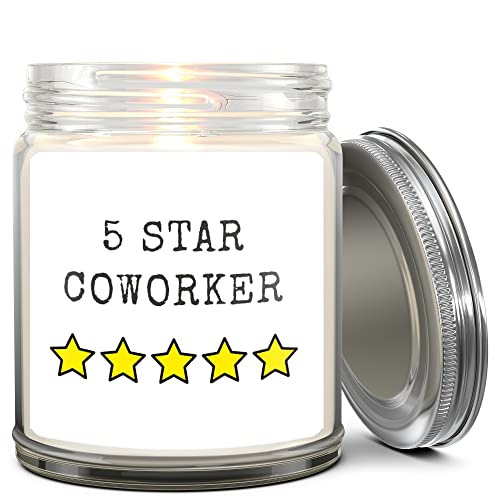 1OAK Vanilla Scented Candle - Coworker Gifts for Women, Men - Made in USA - Small Gifts for Coworkers - Christmas Gifts for Coworkers - Office Gifts for Coworkers - Colleague Gifts - Work Gifts