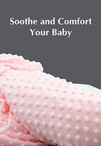 American Baby Company Heavenly Soft Chenille Minky Dot Receiving Blanket, Pink, 30" x 40", for Boys and Girls