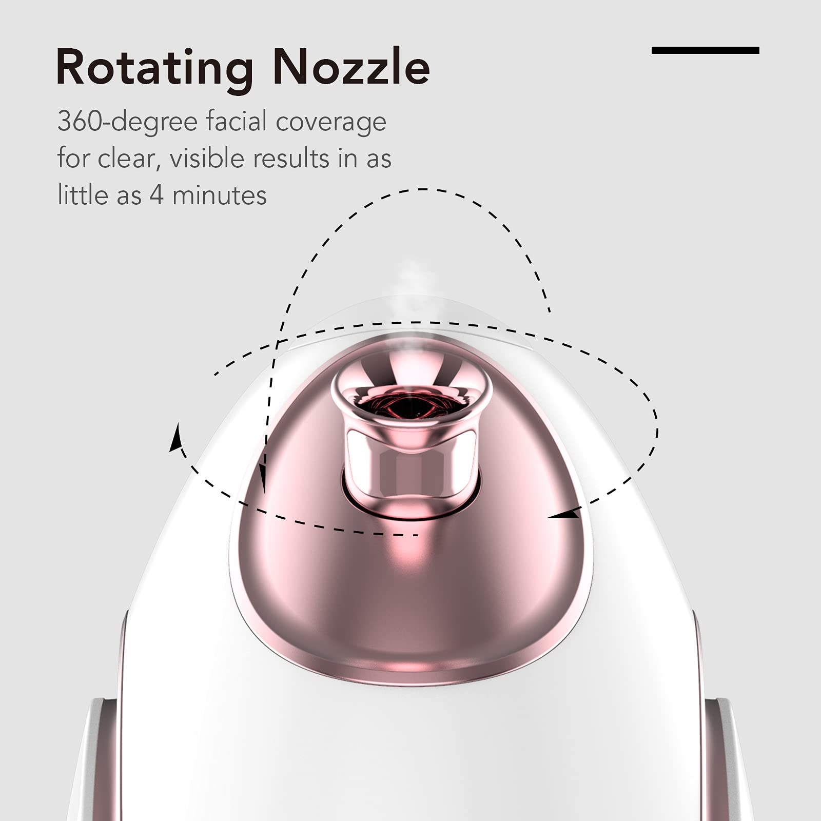 Fancii Nano Ionic Facial Steamer Hot & Cool with Aromatherapy and 6 Spa Settings β 30 Min Steam Time - Professional Home Face Sauna for Moisturizing & Pore Cleansing (Rivo)