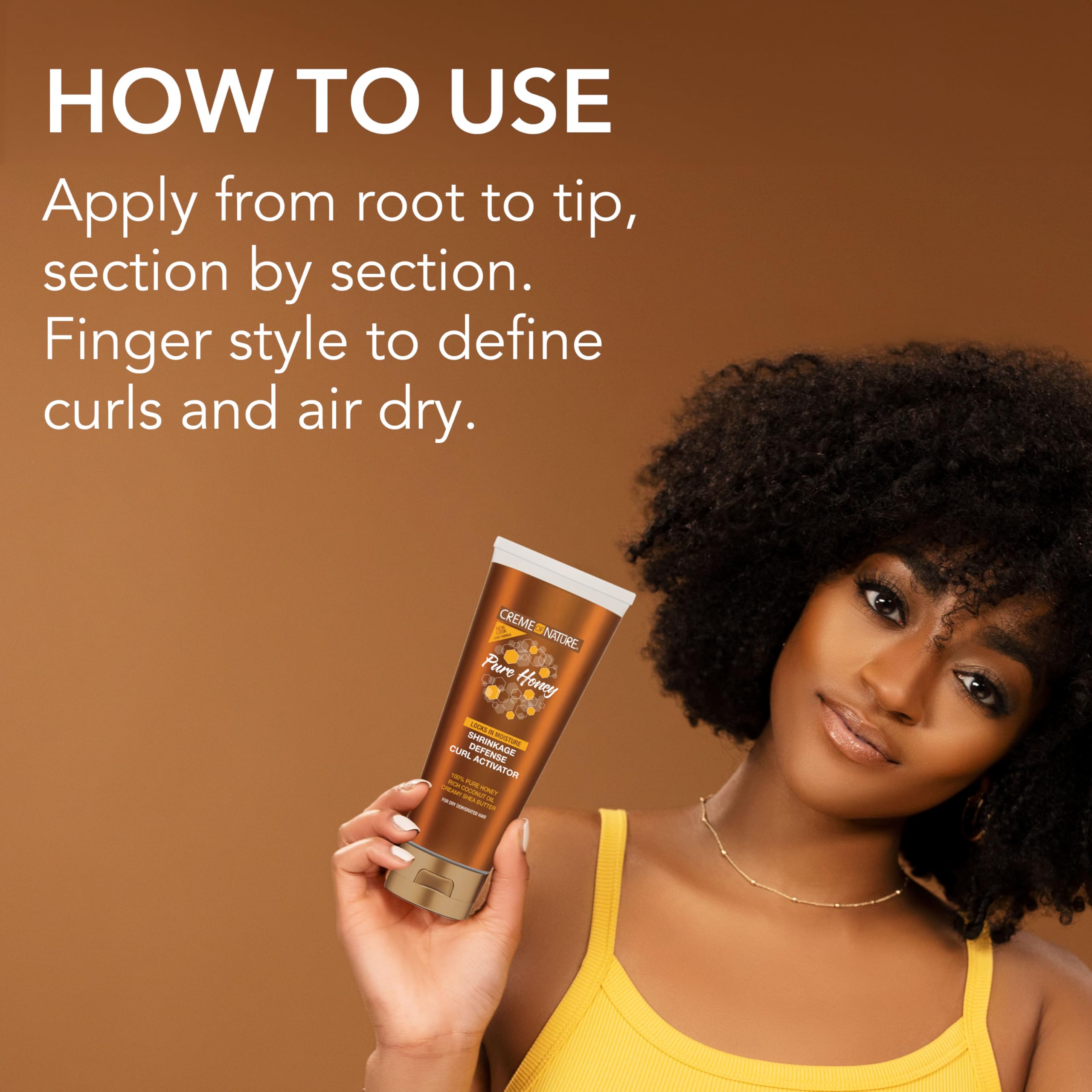 Creme Of Nature, Curl Activator Pure Honey, Coconut Oil And Shea Butter Formula, For Dry Dehydrated Hair, 10.5 Oz