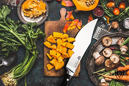 Dalstrong Barong Chef Knife - 7 inch - Gladiator Series Elite - Razor Sharp Kitchen Knife - Forged High Carbon German Steel - Full Tang - w/Sheath - NSF Certified