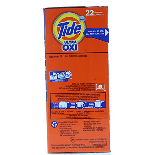 4SGM Tide Plus He Ultra OXI ACTi-Lift Crystal Powder Laundry Detergent 39 oz. (22 Loads Total), Multicolor