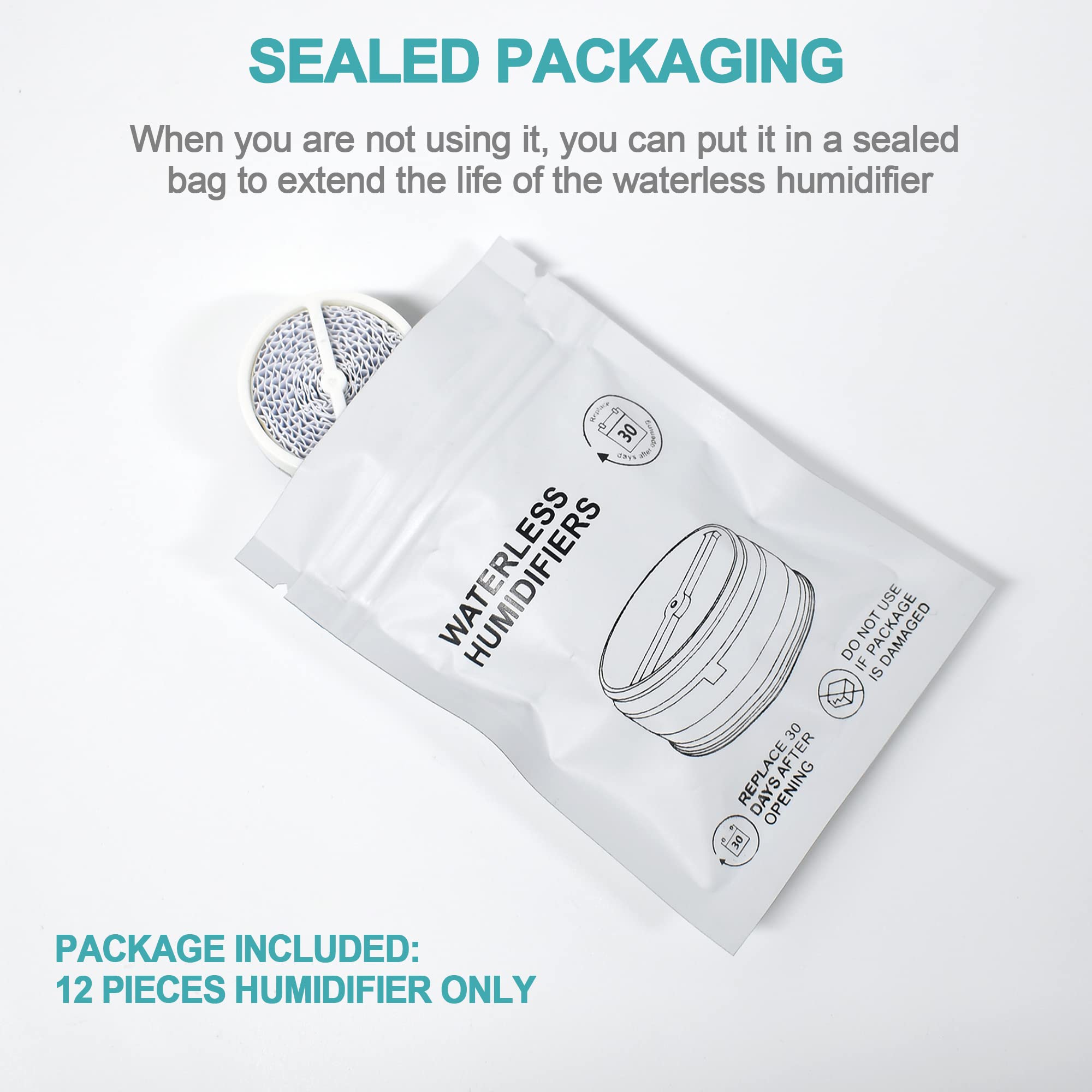 12PCS Humi Dx(Plus) Supplies Compatible with AirMini, Humidifier Accessories Compatible with AirMini and N20 Connector, Relief The Problem of Dryness, Included Humidifier ONLY, Plus