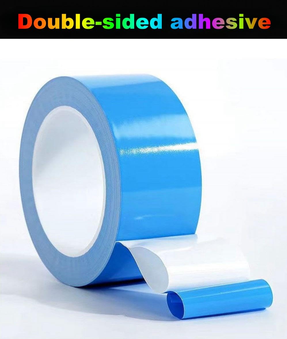 Double Sided Tape Heavy Duty 2 inch x 50FT Thermal Adhesive Tape Insulation/ High Temp Resistant Two Sides Super Sticky Fabric Tape for Mount Heatsink, DIY Crafts Make, Fixed Carpet, Woodworking Item
