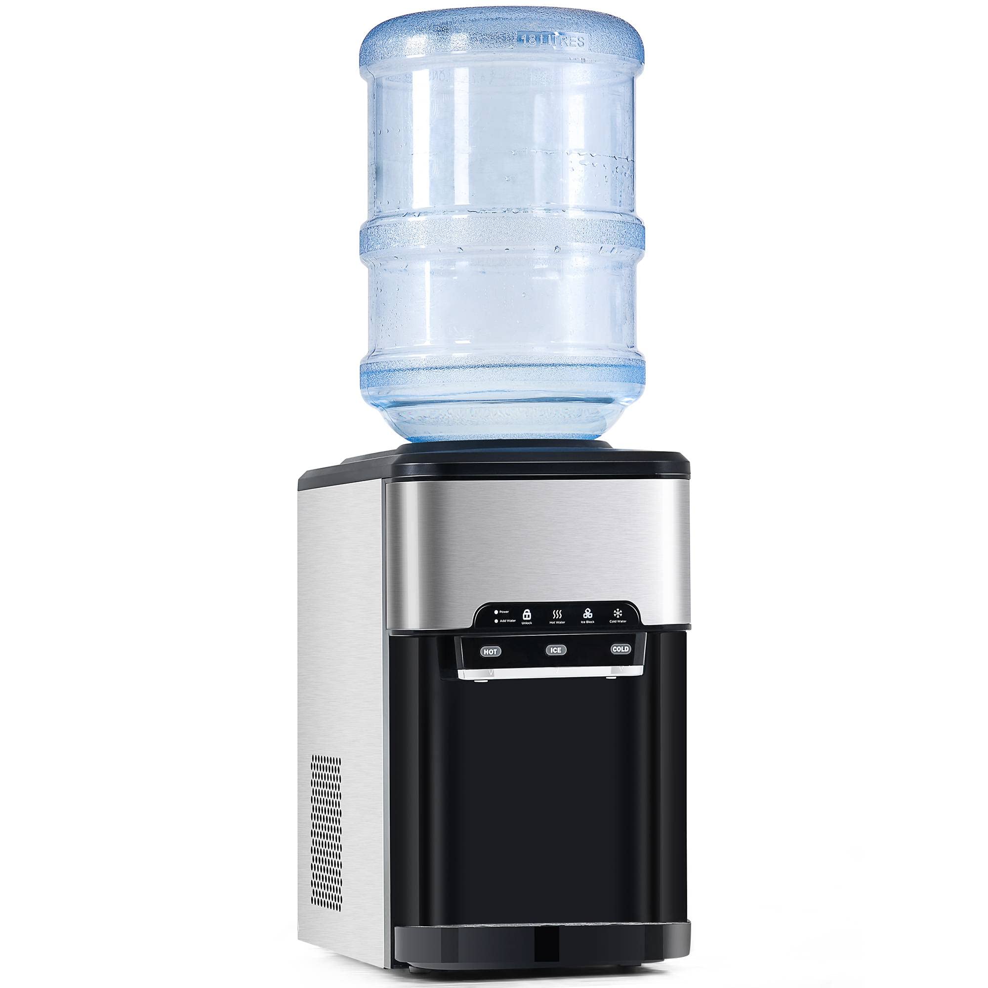 3 in 1 Water Dispenser with Ice Maker Countertop Portable Water Cooler