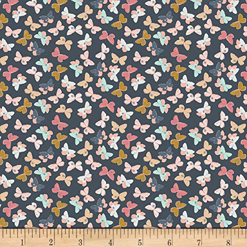 Art Gallery Fabrics Art Gallery Nightfall Mothlike Shadows Deep Fabric, Pink