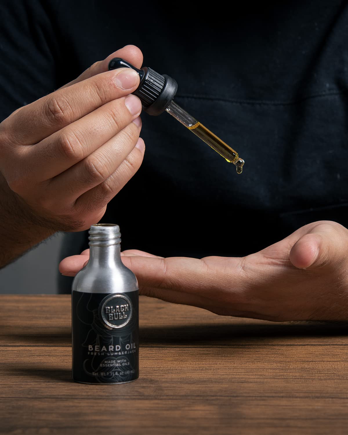 BLACK BULL MEN CARE: Beard Oil, Beard Growth Oil, 100% Natural, made with Essential Oils, Jojoba, Avocado and Menthol, Pack of 2, Beard Products, 40ml