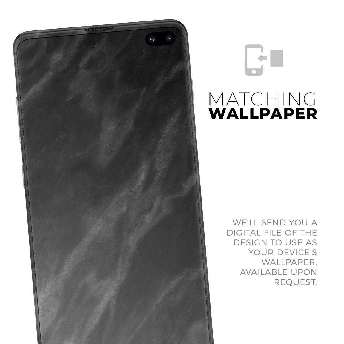 DesignSkinz Black Marble Surface Protective Vinyl Decal Wrap Skin Cover Compatible with The Samsung Galaxy S20 (Screen Trim & Back Glass Skin)