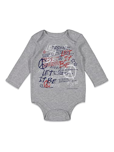 Lyrics by Lennon and McCartney Rock Band Baby Boys 5 Pack Long Sleeve Bodysuits 6-9 Months