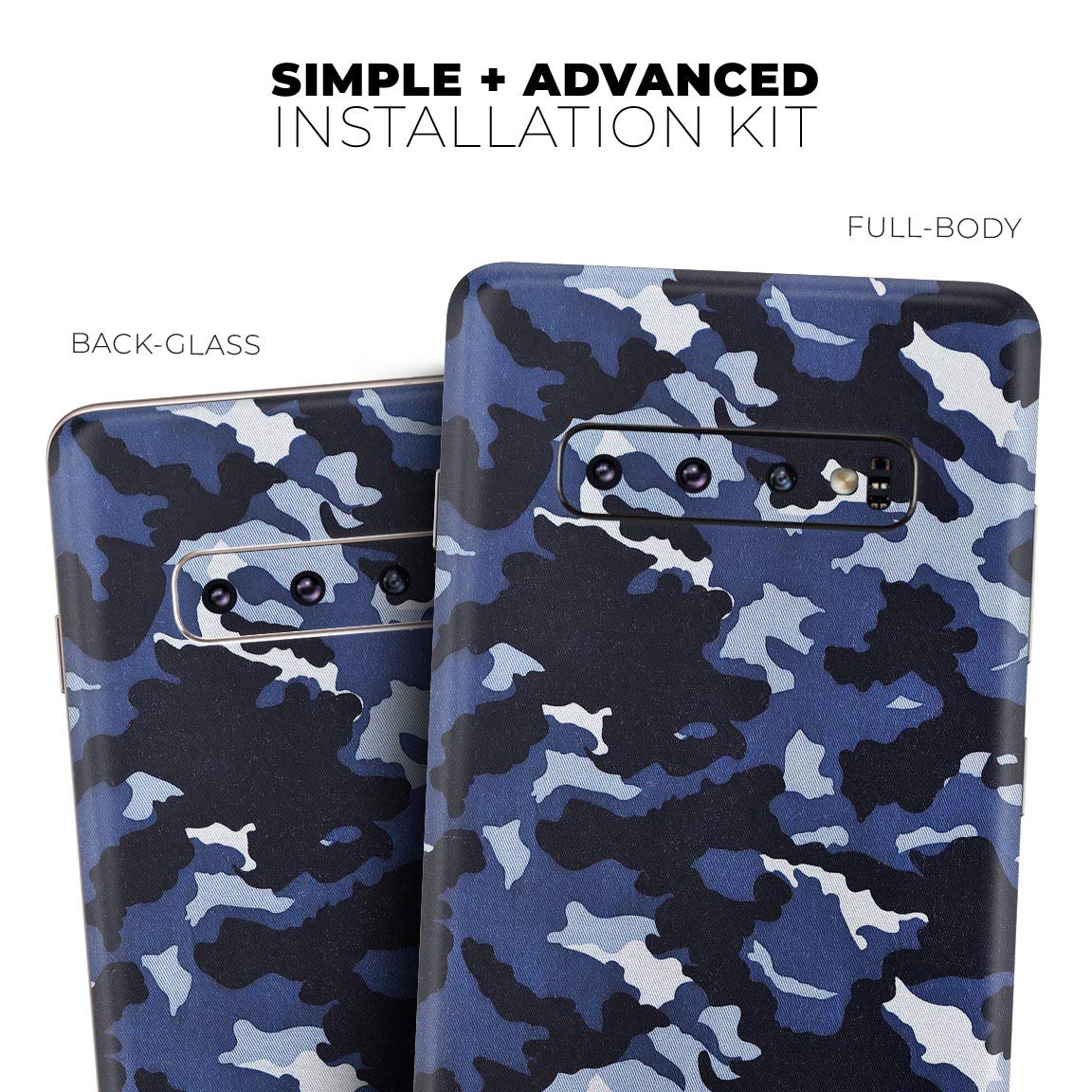 DesignSkinz Blue Vector Camo Protective Vinyl Decal Wrap Skin Cover Compatible with The Samsung Galaxy S20 (Screen Trim & Back Glass Skin)