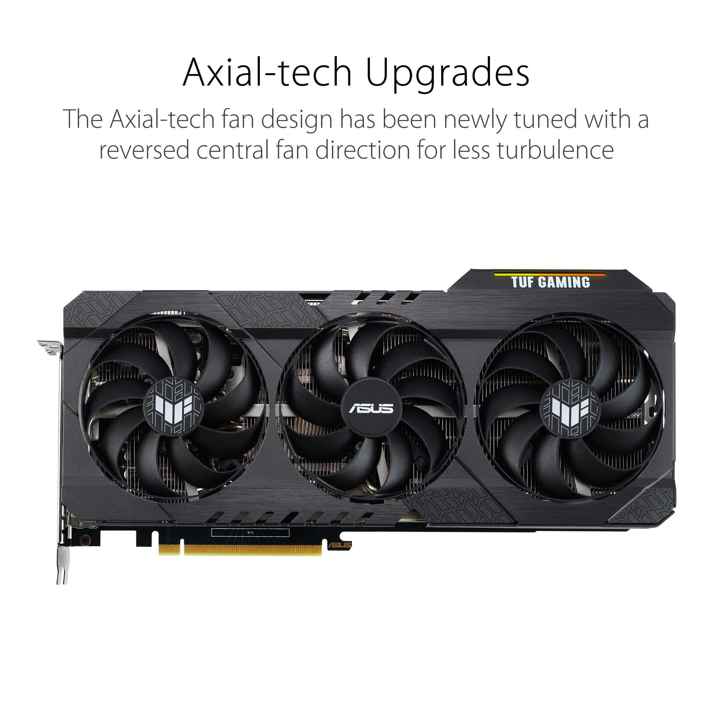 ASUS TUF Gaming NVIDIA GeForce RTX 3060 OC Edition Graphics Card (PCIe 4.0, 12GB GDDR6, HDMI 2.1, DisplayPort 1.4a, Dual Ball Fan Bearings, Military-Grade Certification, GPU Tweak II)