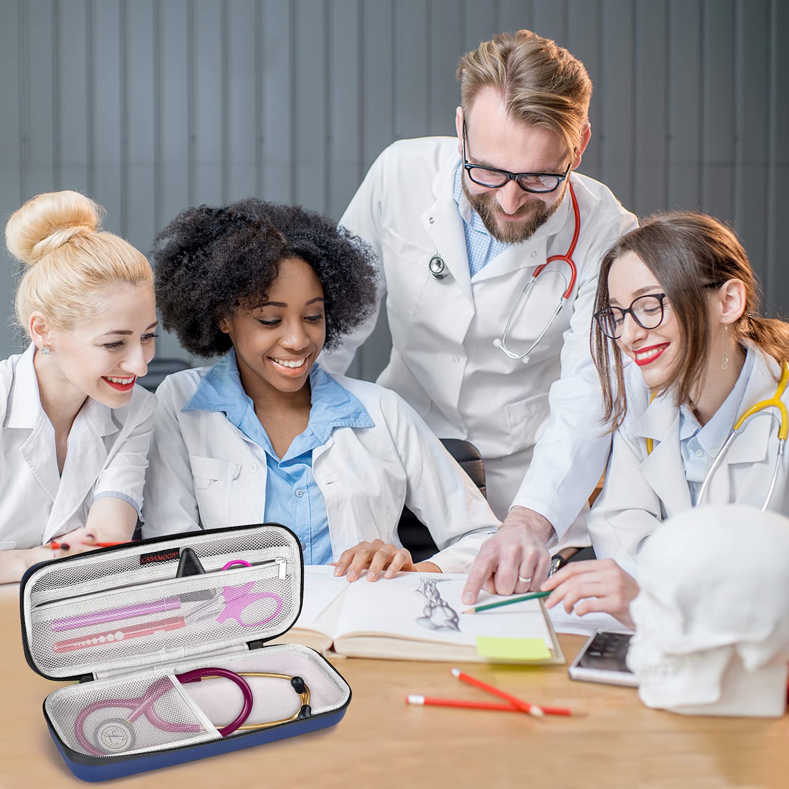 Large Hard Stethoscope Case for Nurse, Nursing School Student Essentials Bags, Carrying Stethoscope Holder for Littmann Classic MDF, Medical Supplies Accessories Organize Nursing Gifts