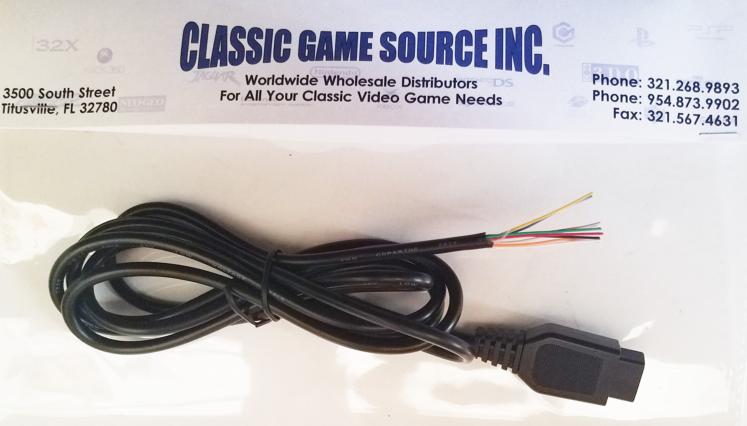 8FT 9 Pin Replacement Cable Cord Wire to Repair Sega Master System Controller