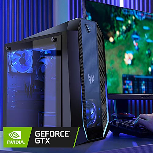 Acer Predator Orion 3000 Gaming Desktop, 10th Gen Intel Core i5-10400F 6-Core Processor, GeForce GTX 1660 SUPER, 12GB DDR4, 512GB NVMe M.2 SSD, Intel WiFi 6, RGB Keyboard and Mouse, PO3-620-UR13