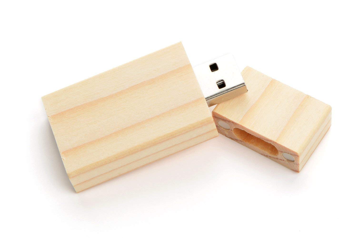 5 Pack Rectangle Wood 2.0/3.0 USB Flash Drive USB Disk Memory Stick with Wooden (2.0/2GB)