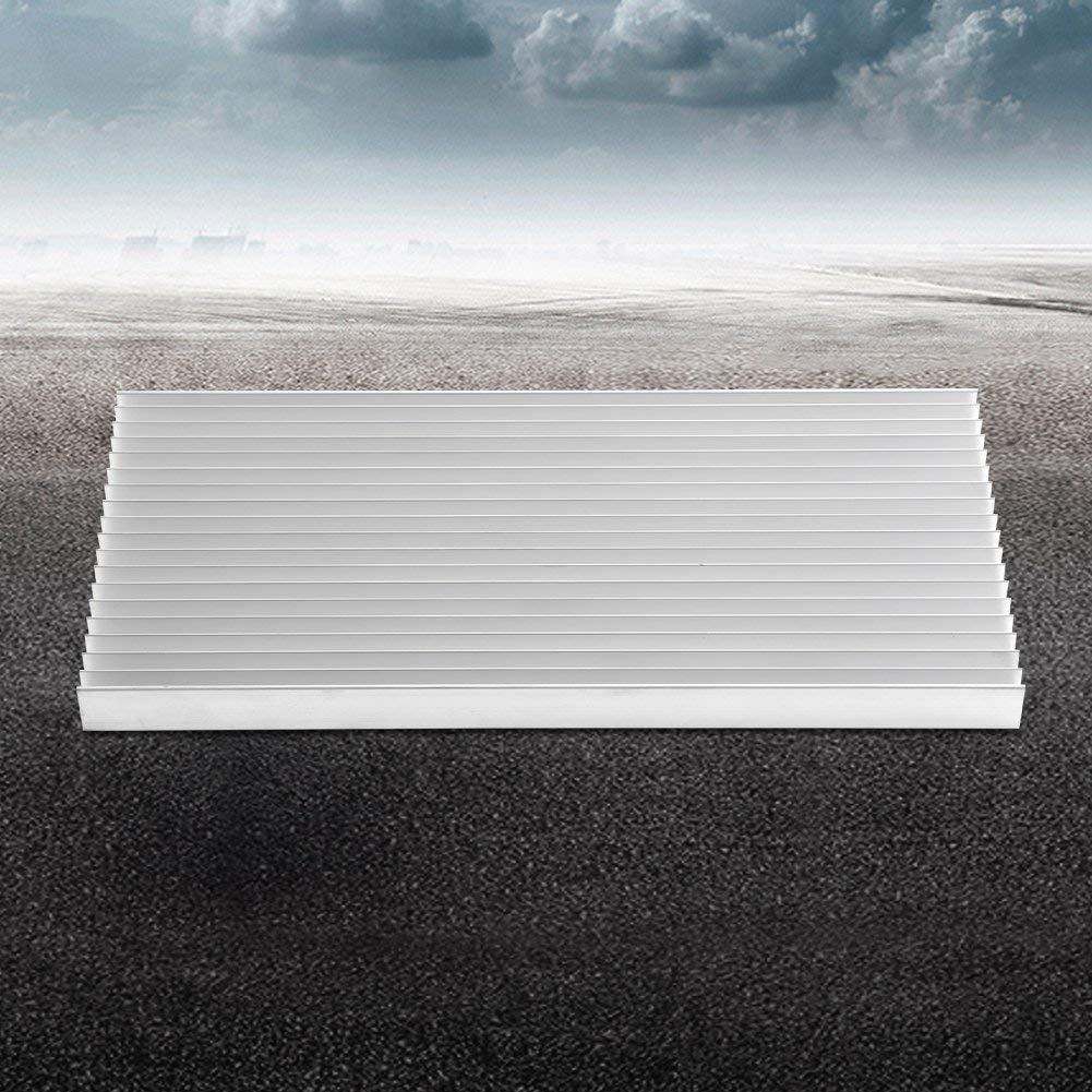 Aluminum Heat Sink Heatsink Module Cooler Fin for High Power Amplifier Transistor Semiconductor Devices with Dense 19 pcs Fins 11.8"(L) x 5.51"(W) x 0.79"(H) / 300 mm (L) x 140 mm (W) x 20 mm (H)