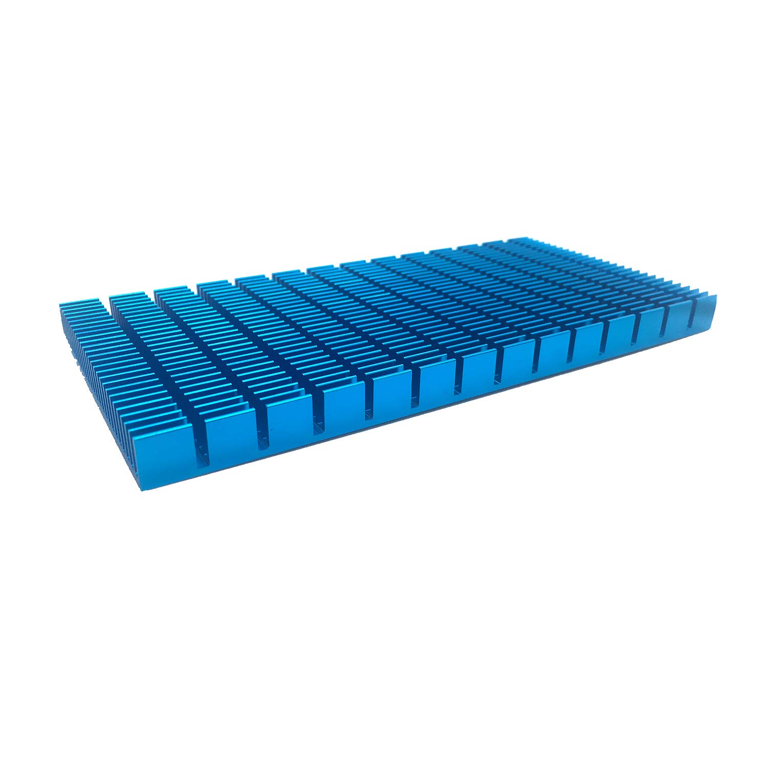 Aluminum Heat Sink Heatsink Module Cooler Fin Heat Radiator Board Cooling for Amplifier Transistor Semiconductor Devices Blue Tone 150mm (L) x 74mm (W) x10mm (H)