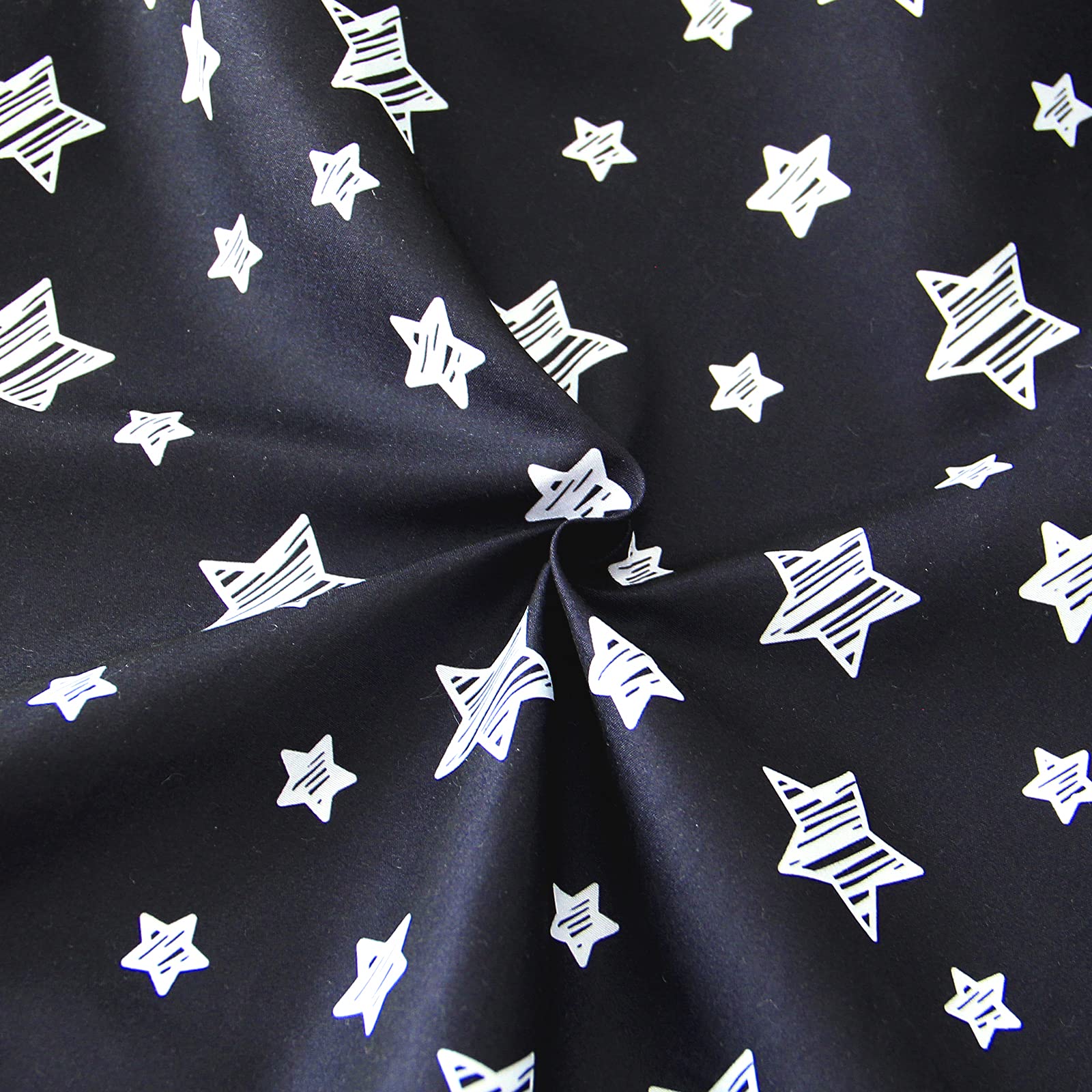 Black Star Baby Crib Sheet - Silky Soft Microfiber, 52'' x 28'' Fitted Sheet for Standard Size Crib Mattress, Snug Fit for Boys & Girls