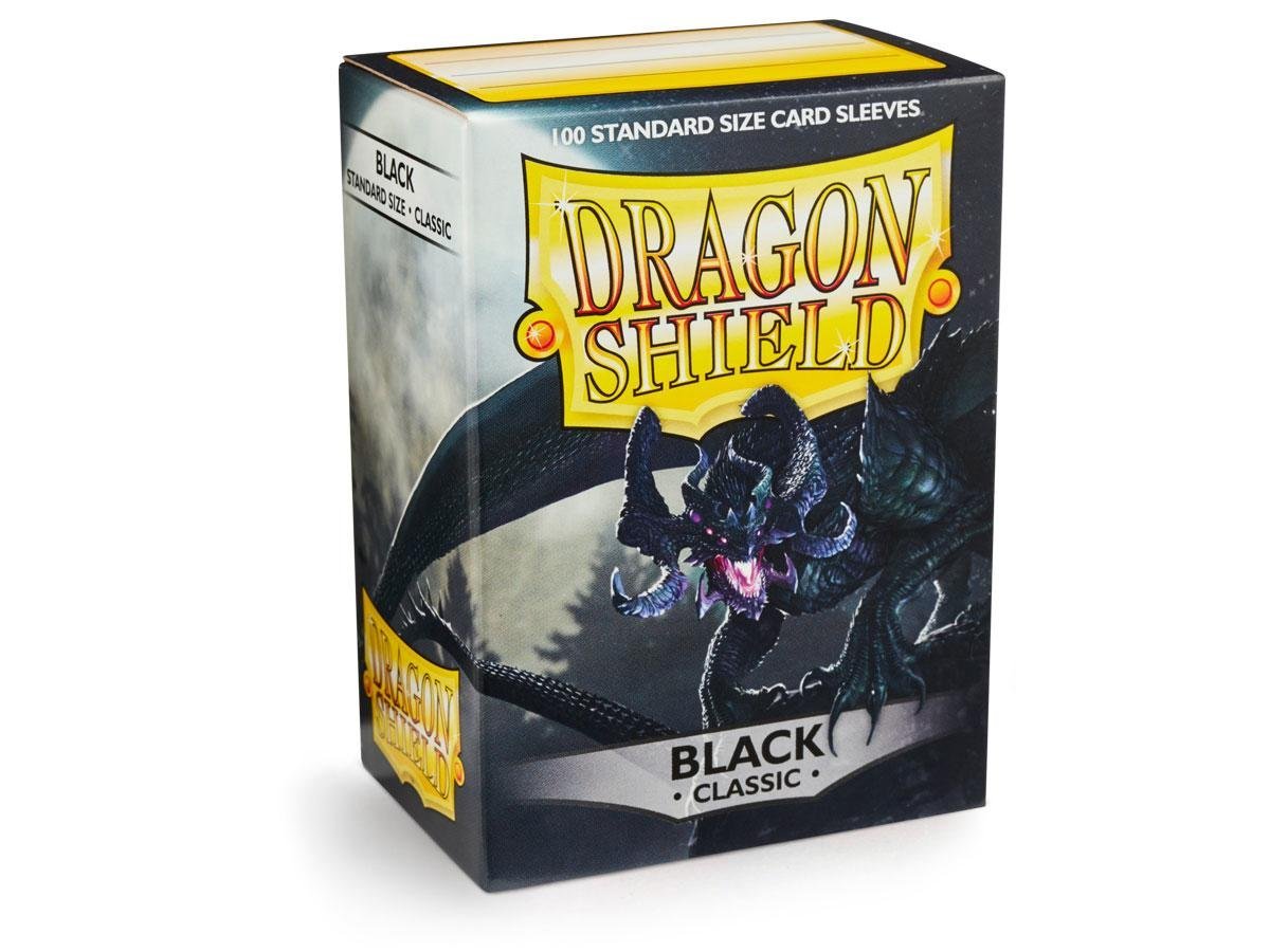 5 Packs Dragon Shield Classic Black Standard Size 100 ct Card Sleeves Value Bundle! …