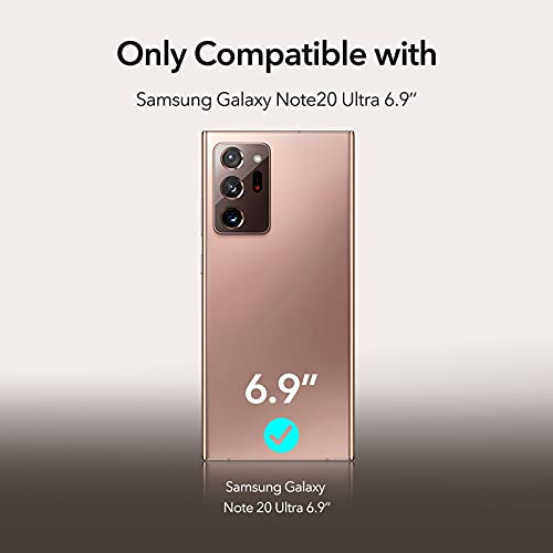 ESR Glass Case Compatible with Samsung Galaxy Note 20 Ultra 6.9β, Scratch-Resistant Tempered-Glass Back, Flexible Frame, Echo Series, Clear