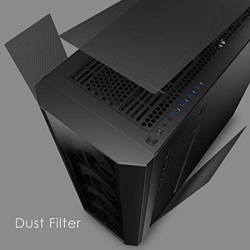anidees AI Crystal XL PRO RGB Full Tower Tempered Glass XL-ATX/E-ATX/ATX Gaming Case Support 480/360 Radiator, Optical Drive, Includes RGB 120x5 PWM Fans/LED Stripsx2 - AI-XL-PRO-RGB (PC Case ONLY)
