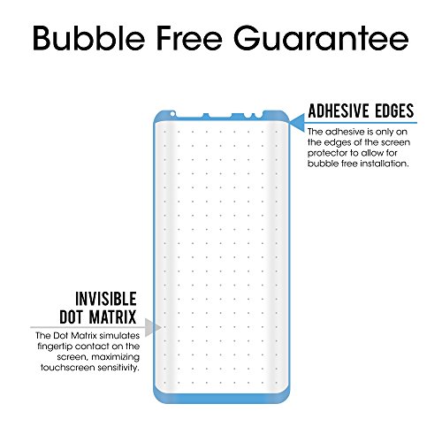 amFilm Glass Screen Protector for Samsung Galaxy S8 Plus, 3D Curved Tempered Glass, Dot Matrix with Easy Installation Tray, Case Friendly (Black)
