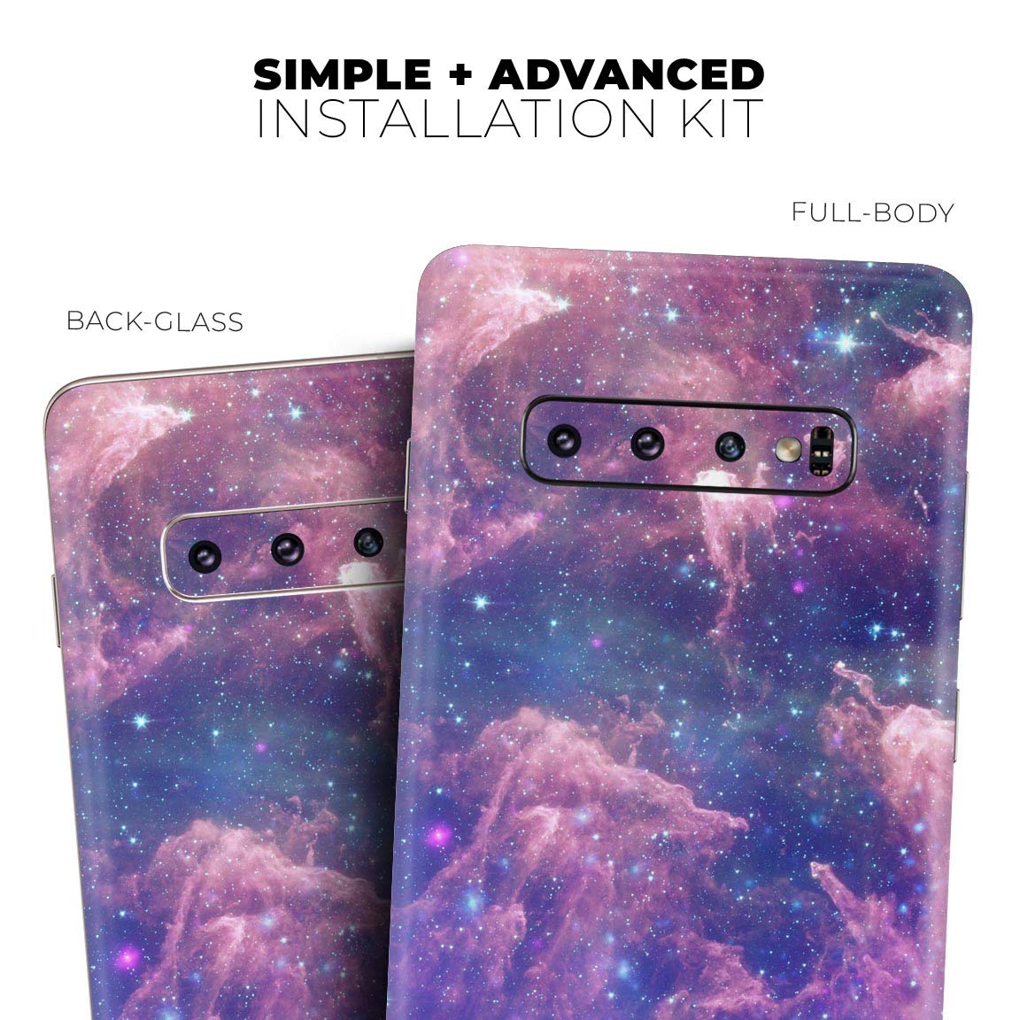DesignSkinz Colorful Nebula Protective Vinyl Decal Wrap Skin Cover Compatible with The Samsung Galaxy S20 (Screen Trim & Back Glass Skin)