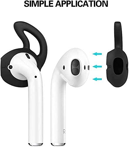 OneCut 5 Pairs Silicone Ear Tips Compatible for AirPods 1&2,Silicone Soft Anti-Slip Sport Earbud Tips, Anti-Drop Ear Hook Gel Headphones Earphones Protective Accessories Tips