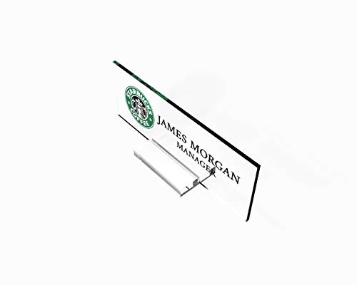 Personalized nameplate Desk Decor Office Unique Gift Custom Logo tech Desk Custom Name Plate for him and her Occasion Gift (8"x2.5")