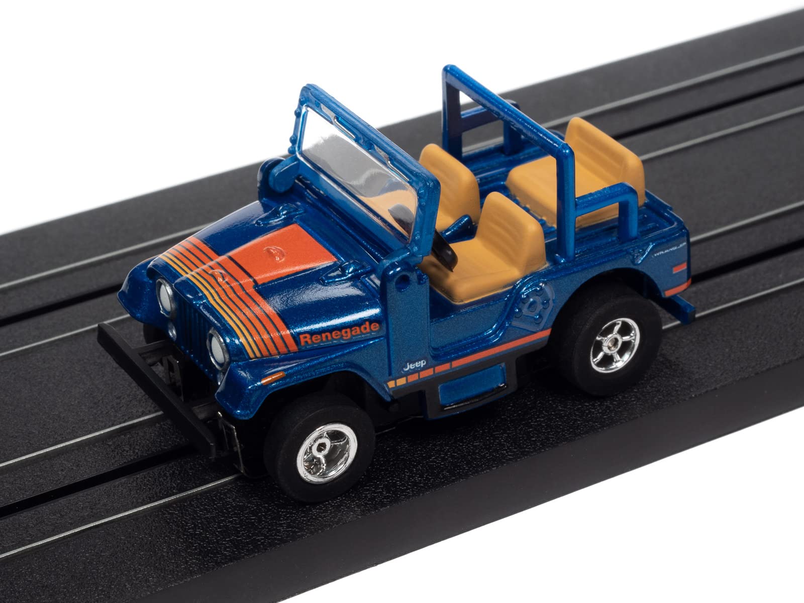 Auto World Xtraction R34 1979 Jeep CJ-5 Blue HO Scale Slot Car