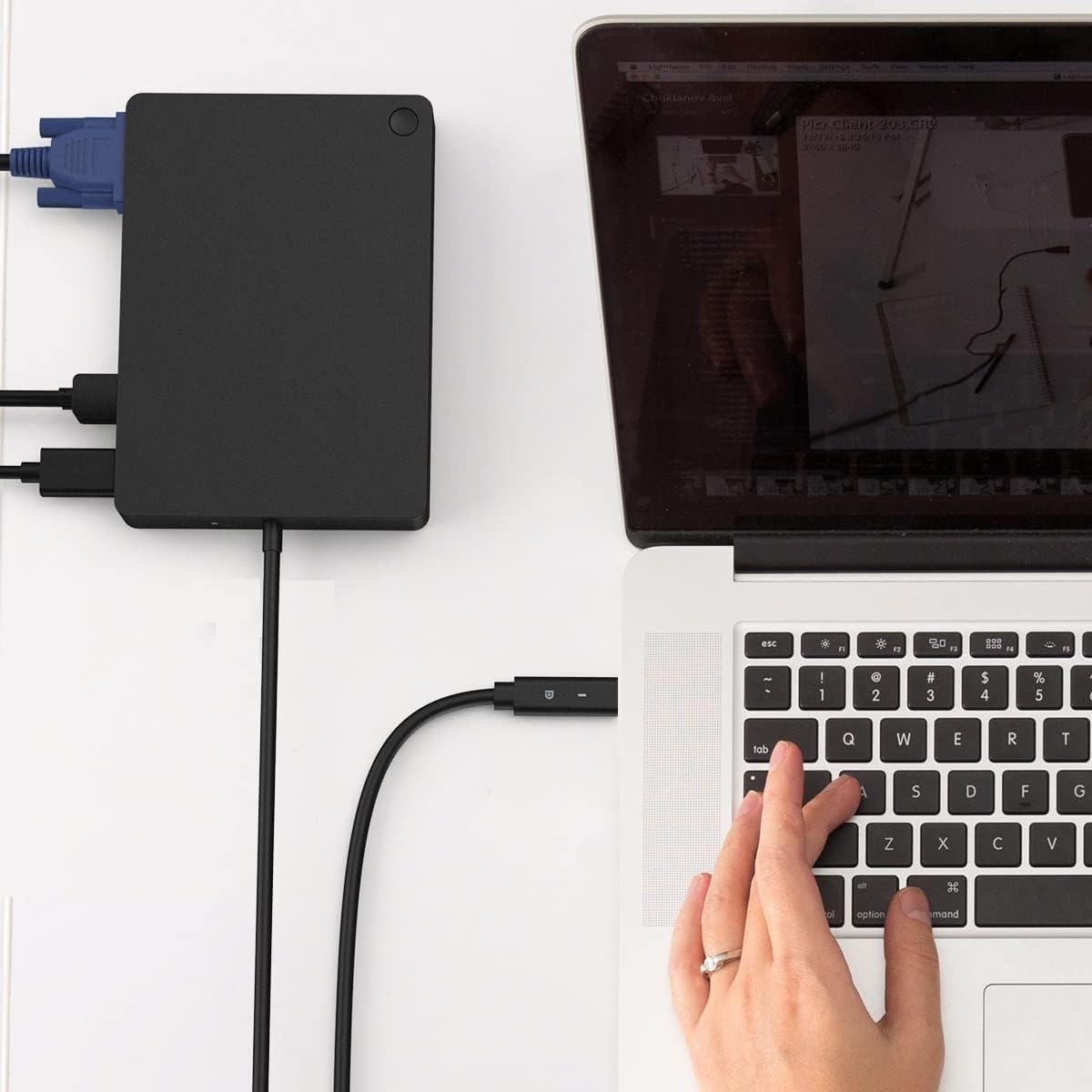 FKA 2.6 ft Black Male-to-Female USB Type C Thunderbolt Dock Cable for Dell TB15 TB16 Docking Station, 24 Pins, Data Transfer
