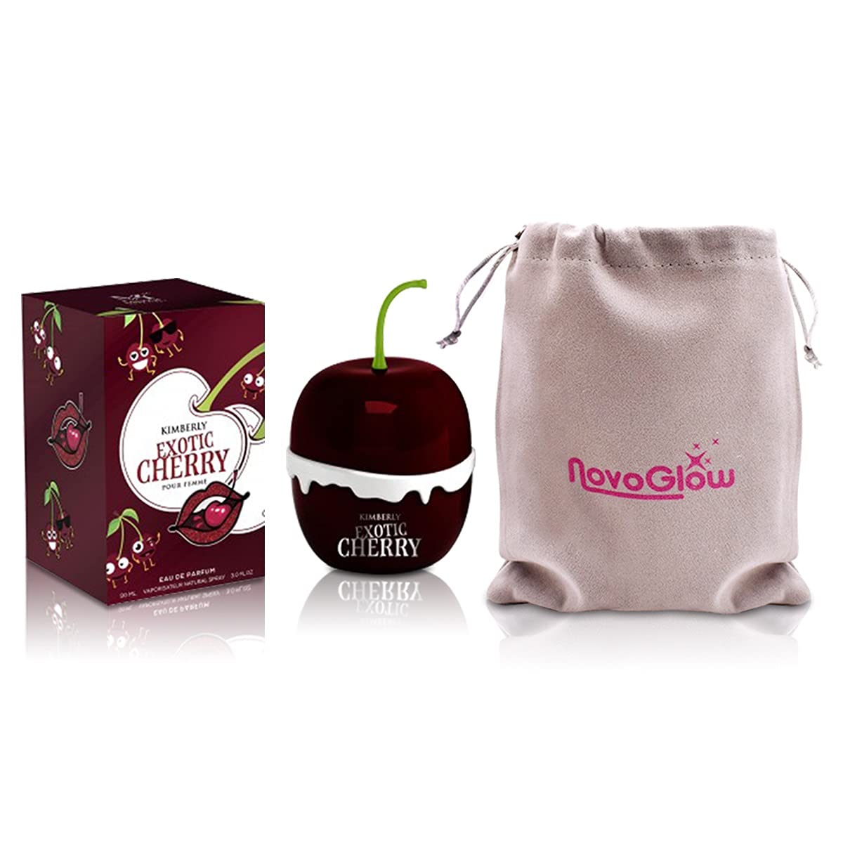 Kimberly Exotic Cherry Pour Femme - - Eau De Parfum Spray Perfume For Women- Daywear, Casual Daily Cologne Set with Deluxe Suede Pouch- 3.4 Oz Bottle- Ideal EDP Beauty Gift for Birthday, Anniversary…